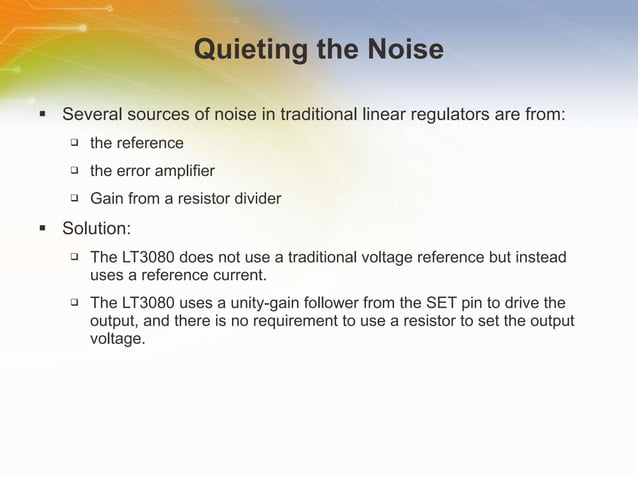 Introducing the LT3080 - Adjustable 1.1A Single Resistor LDO Regulator | PPT