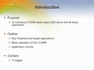 LT3496 - Triple Output LED Driver | PPT | Home Appliances | Home & Garden