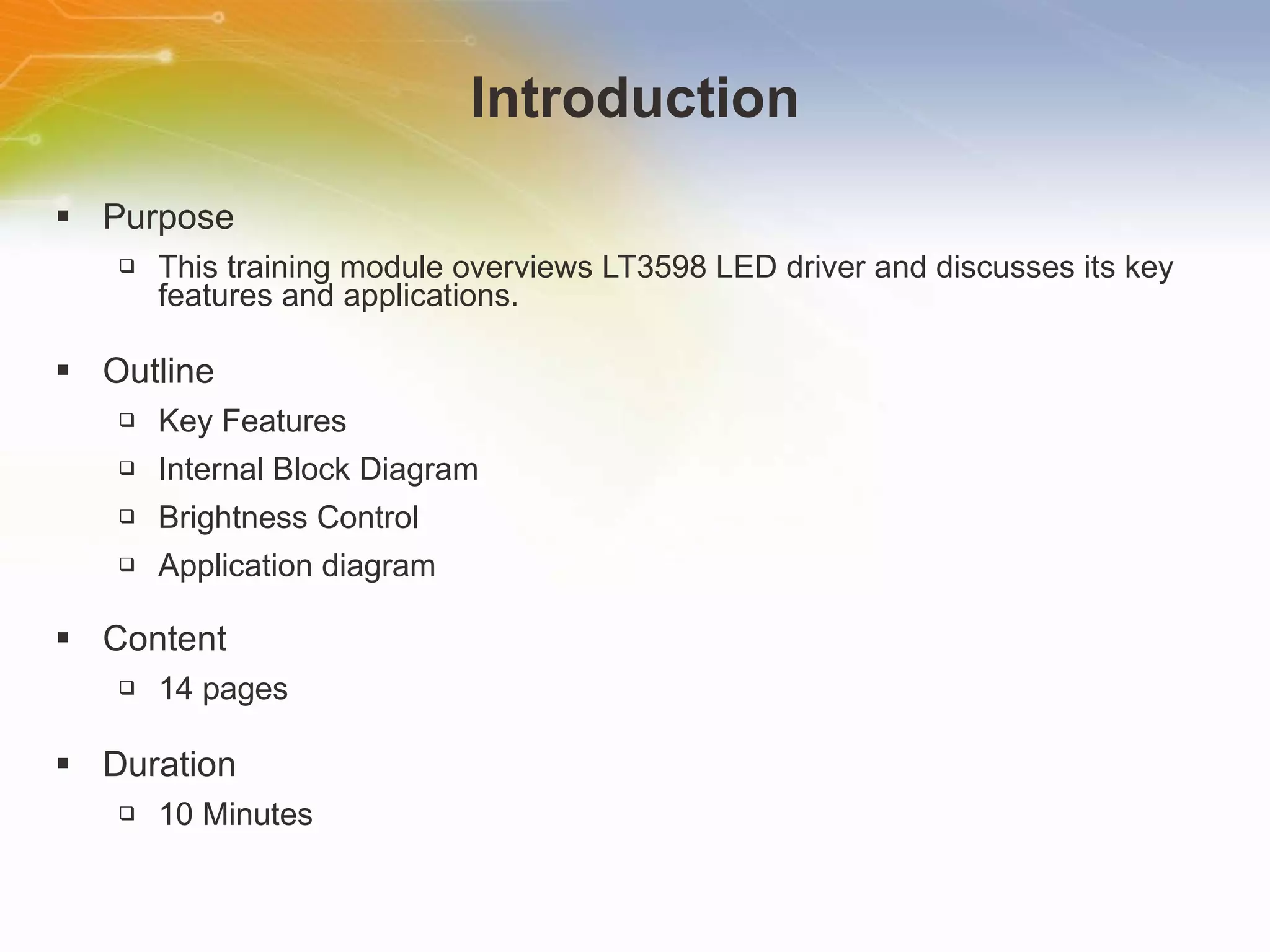 LT3598: Six String LED Driver | PPT