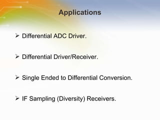 LTC6420 - Dual Matched 1.8GHz Differential Amplifiers / ADC Drivers | PPT