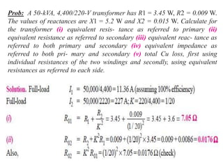 Transformer : Equivalent Circuit | PPTX
