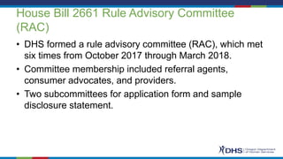 Long-term-care referral agent rules and regulations by Mike McCormick ...