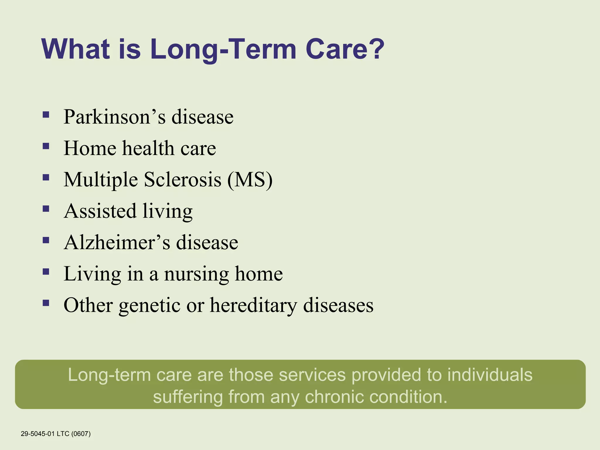 Learn About Long Term Care | PPT