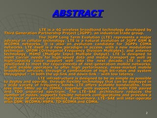 LTE Engg Seminar | PPT
