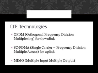LTE SYSTEM | PPT