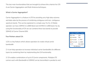 LTE Carrier Aggregation protocol stack and its functionalities | PDF