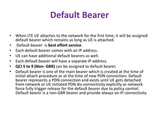 Lte default and dedicated bearer / VoLTE | PPTX