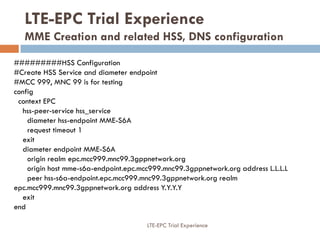 Lte epc trial experience | PDF