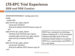 Lte epc trial experience | PPT