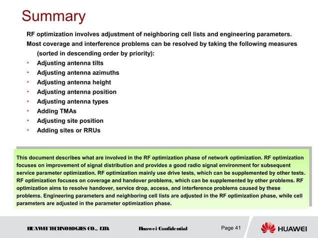 Lte rf-optimization-guide | PPT | Computer Networking | Computing