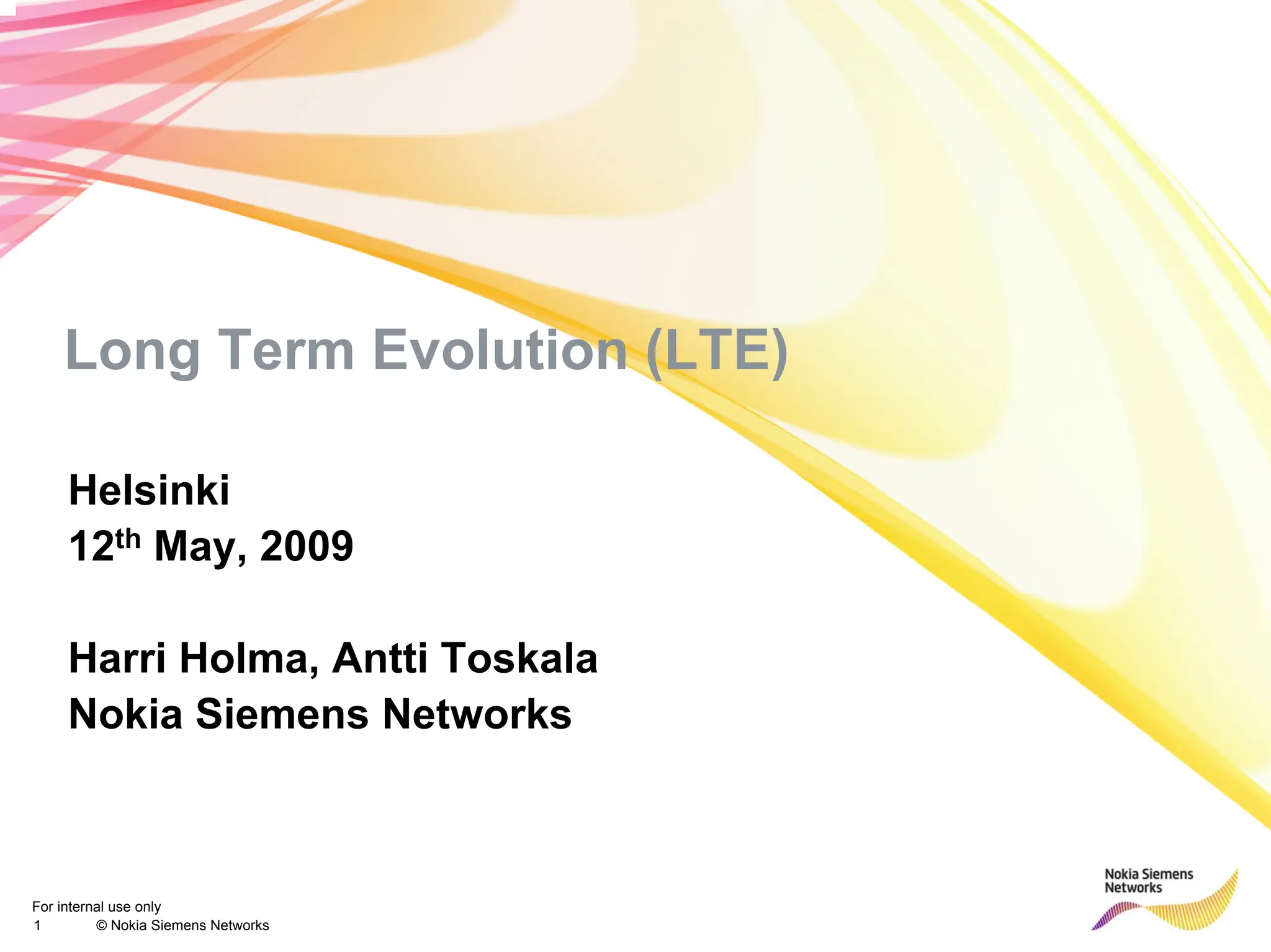 LTE-Training-With Basic Parameters and tecgnology | PPT