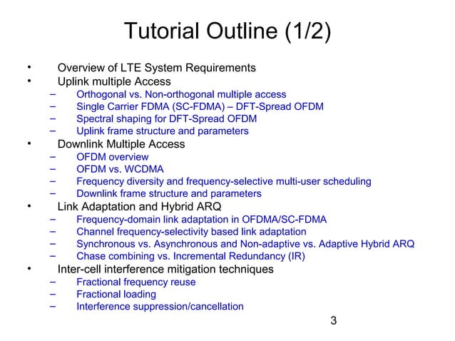 Lte tutorial | PPT
