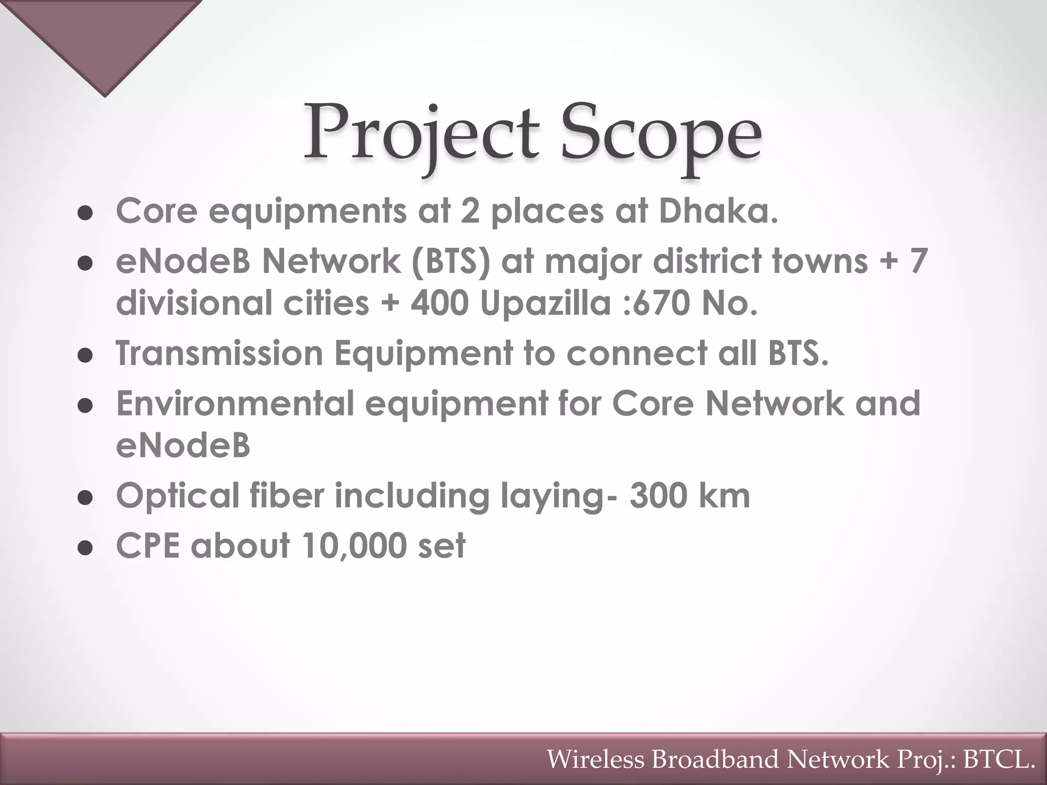 Wireless Broadband Network Project : BTCL | PPTX