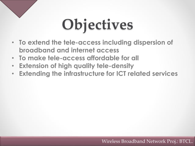 Wireless Broadband Network Project : BTCL | PPTX