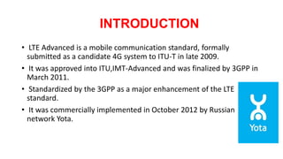 LTE ADVANCED PPT | PPTX