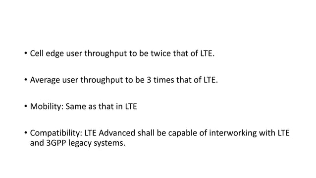 LTE ADVANCED PPT | PPTX | Internet | Computing