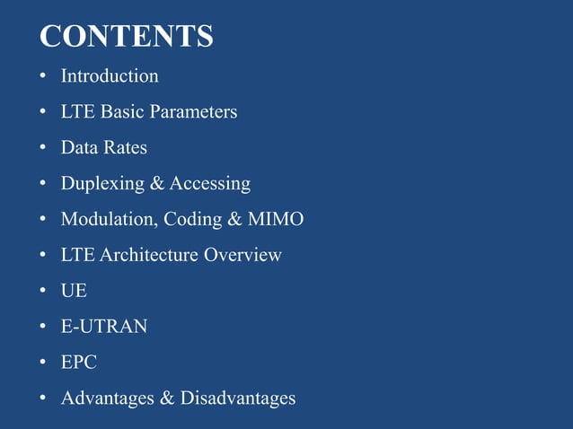 LTE Architecture | PPTX | Smartphones | Consumer Electronics