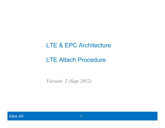 LTE Architecture and LTE Attach | PDF | Computer Networking | Computing