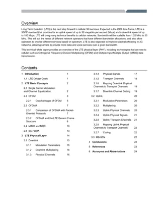 LTE Basics Concept | PDF