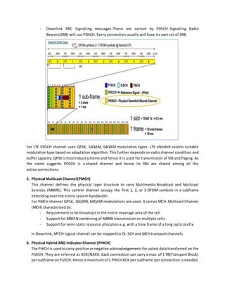 Lte channel | DOCX | Computer Networking | Computing