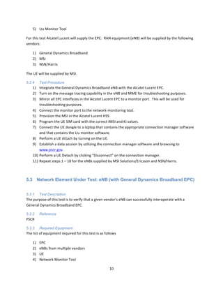 Lte demonstration network test plan phase 3 part_1-v2_4_05072013 | PDF