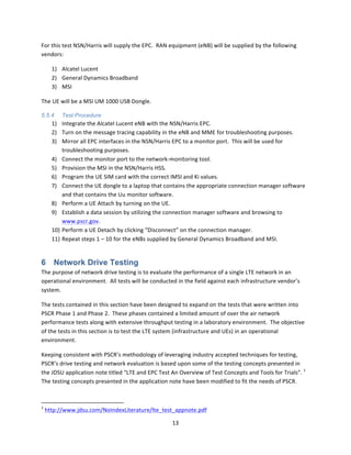 Lte demonstration network test plan phase 3 part_1-v2_4_05072013 | PDF