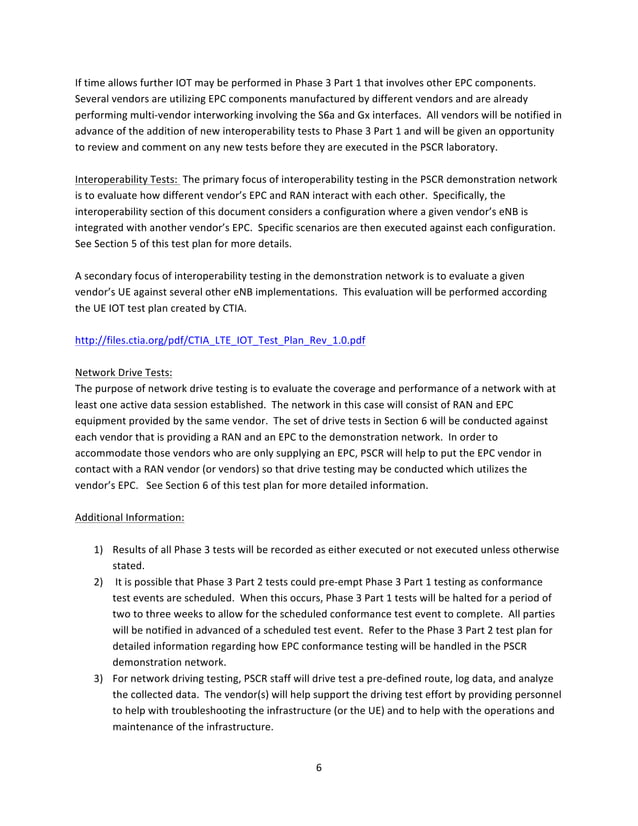Lte demonstration network test plan phase 3 part_1-v2_4_05072013 | PDF