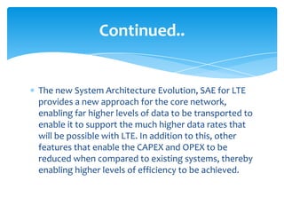 Long Term Evolution and EPC | PPT