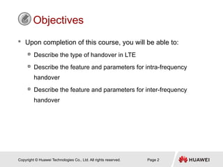 LTE eRAN18.1 Intra-RAT Handover Feature ISSUE 1.00.pptx