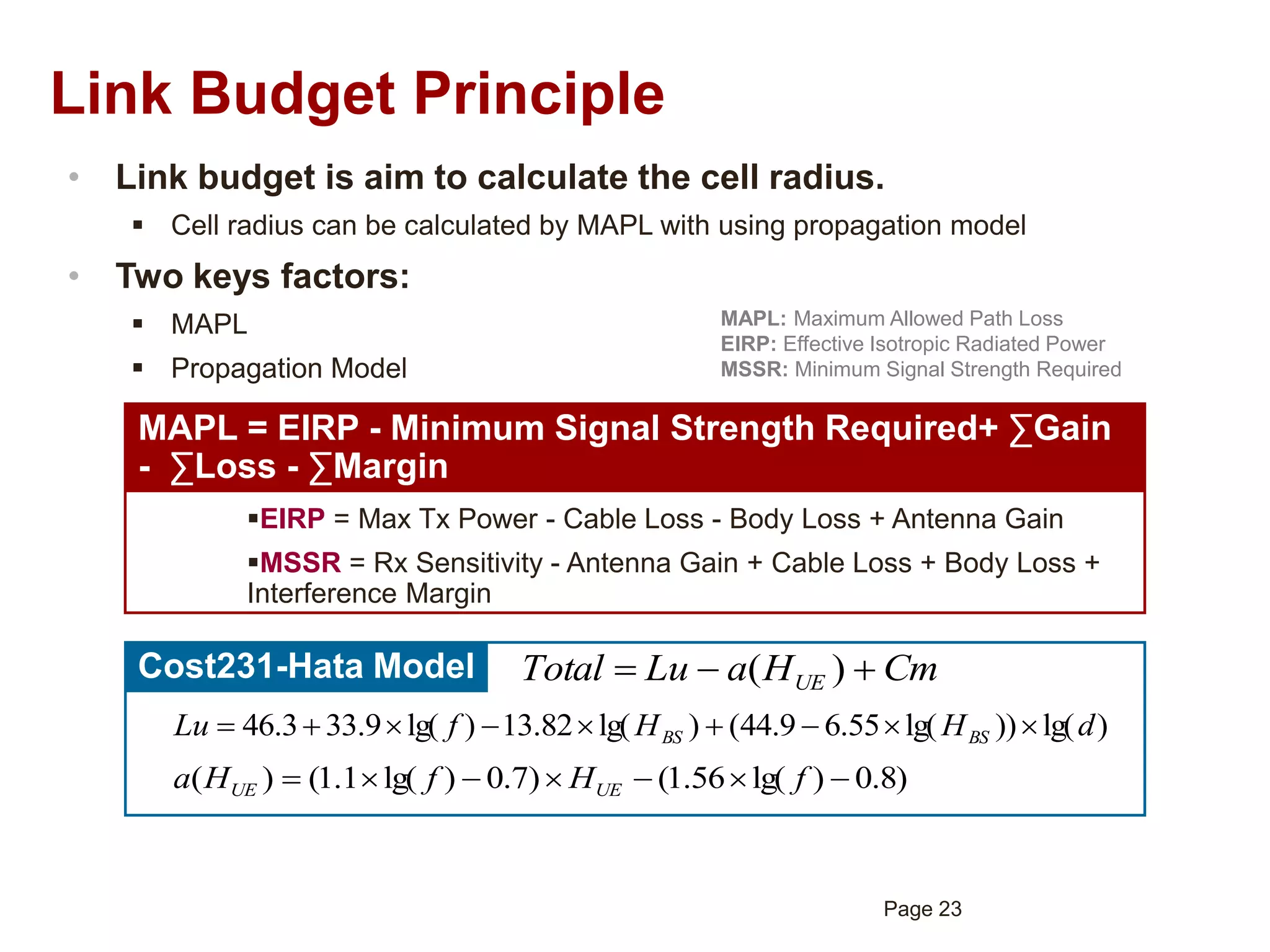 LTE Features, Link Budget & Basic Principle | PDF