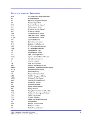 LTE in a Nutshell: Protocol Architecture | PDF