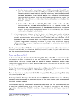 LTE in a Nutshell: Protocol Architecture | PDF