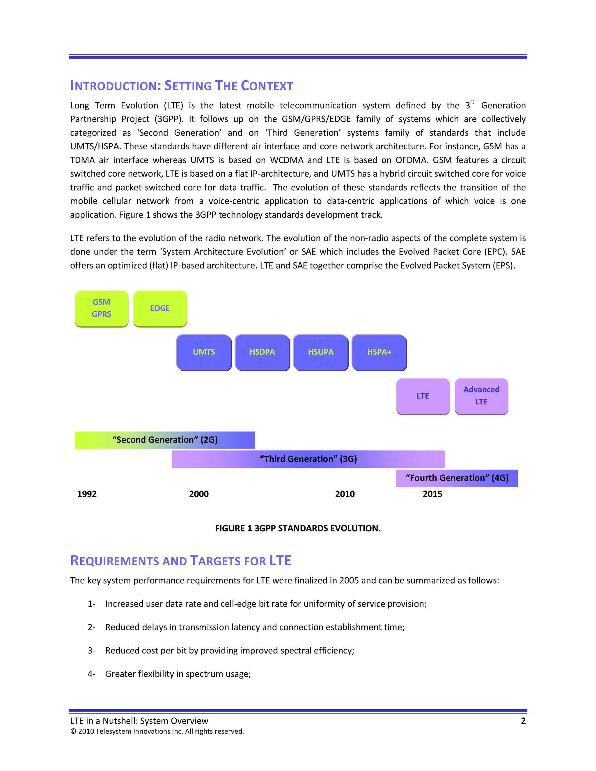 LTE in a Nutshell: System Overview | PDF