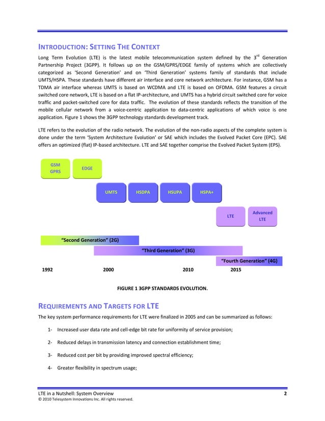 LTE in a Nutshell: System Overview | PDF