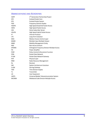 LTE in a Nutshell: System Overview | PDF