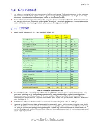 Lte in bullets, uplink link budgets | PDF | Digital Audio | Computer ...
