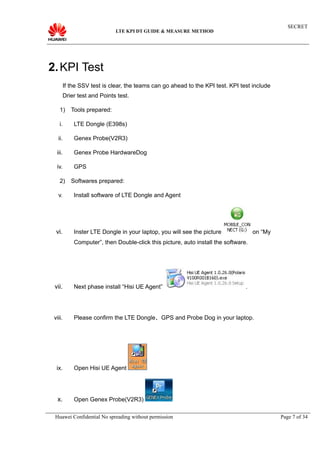 Lte kpi dt guide & measure method. | DOC