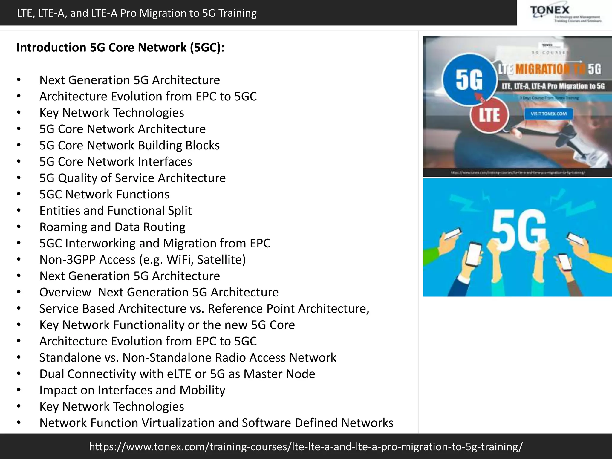 LTE, LTE A, and LTE A Pro Migration to 5G Training : Tonex Training | PPTX | Computer Networking ...