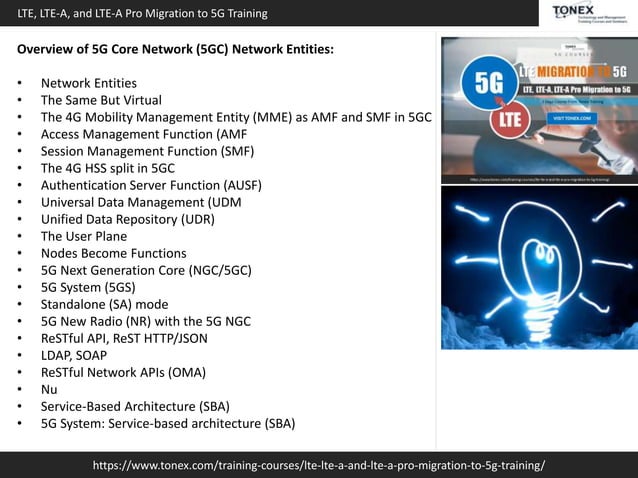 LTE, LTE A, and LTE A Pro Migration to 5G Training : Tonex Training | PPTX | Computer Networking ...