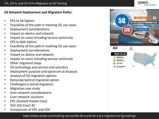 LTE, LTE A, and LTE A Pro Migration to 5G Training : Tonex Training | PPT