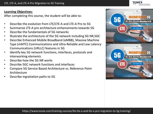 LTE, LTE A, and LTE A Pro Migration to 5G Training : Tonex Training | PPTX | Computer Networking ...