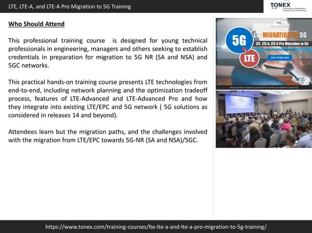 LTE, LTE A, and LTE A Pro Migration to 5G Training : Tonex Training | PPTX | Computer Networking ...