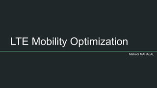 Lte mobility optimization | PDF