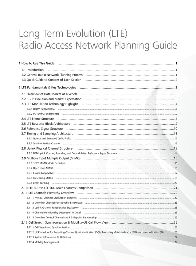 Lte planning guide | PDF