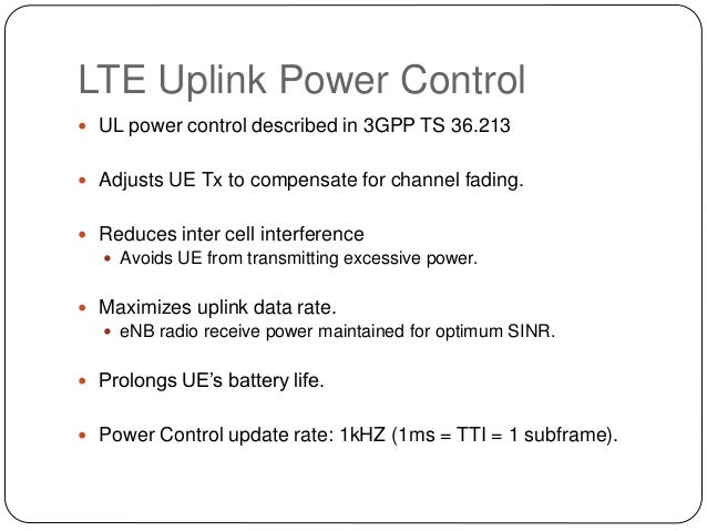 Lte power control