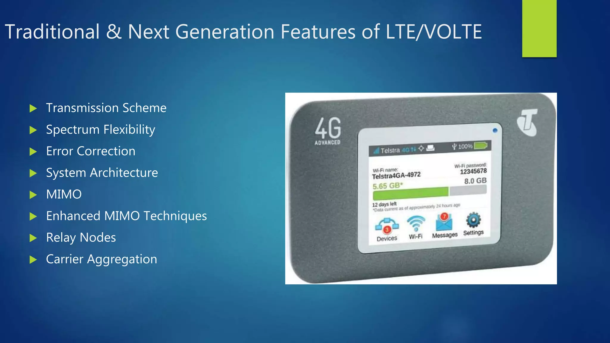 Overview of LTE & VoLTE | PPTX