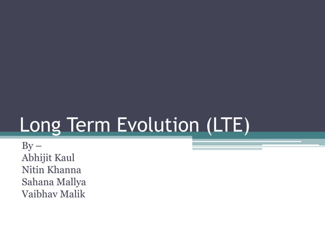 Lte Presentation.Ppt