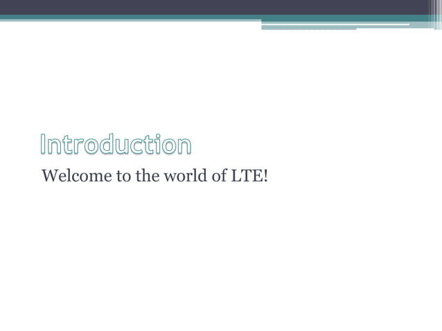 Lte Presentation Ppt