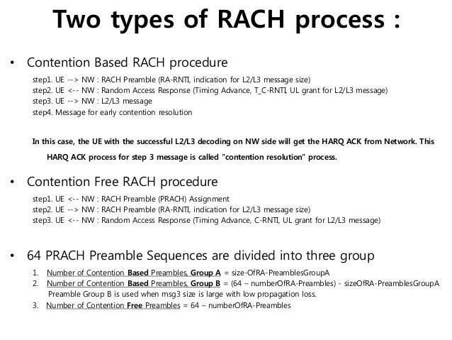 Lte Rach Configuration And Capacity