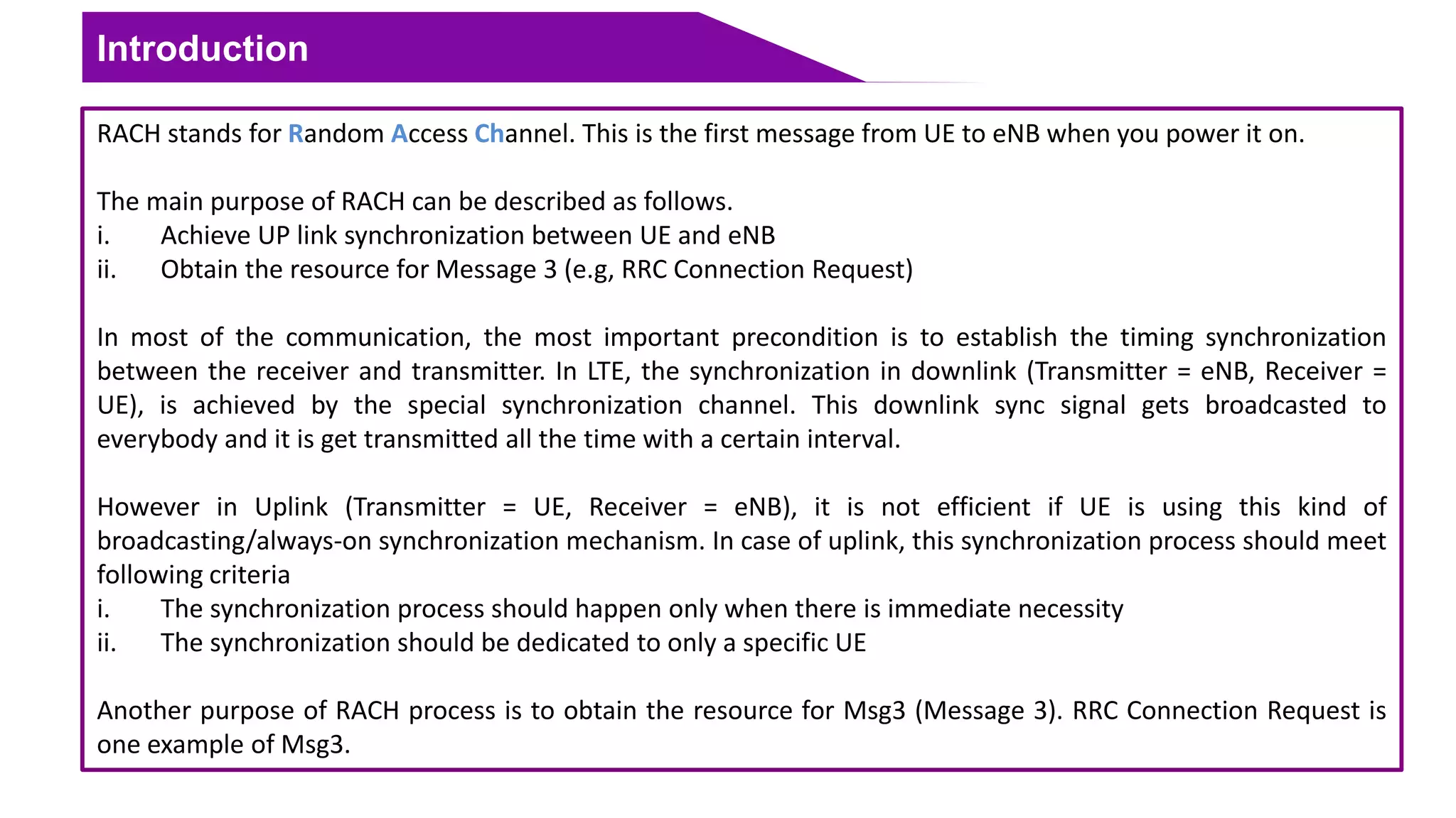 LTE RACH Procedure | PPTX